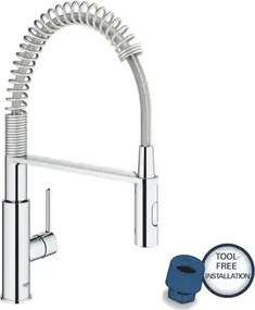 Grohe - Dřezová baterie s flexibilním ramenem a sprškou, chrom