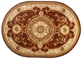 Oválný koberec YESEMEK 6548A hnědý Rozměr: 160x220 cm