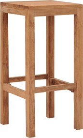 Barové stoličky - masivní teakové dřevo | 2 ks