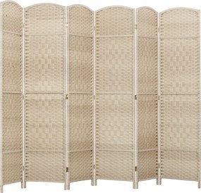 HOMCOM skládací dřevěný paraván se 6 panely, 270 × 180 cm, dub