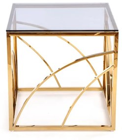 HALMAR UNIVERSE konferenční stolek čtverec zlatý