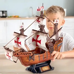 CUBICFUN 3D puzzle Loď Santa Maria / 204 dílků / 58 x 20 x 50 cm