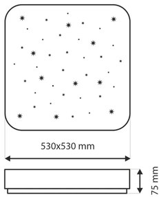 LED Stmívatelné stropní svítidlo NERIS LED/60W/230V 2700-6500K +dálkové ovládání