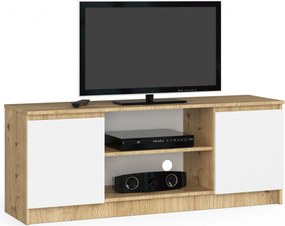 TV stolek K140 dub artisan/bílá