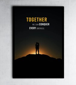 Pixada Achieve Together - motivační obraz Velikost: A3 - 29,7x42 cm, Volba rámu: plakát bez rámu
