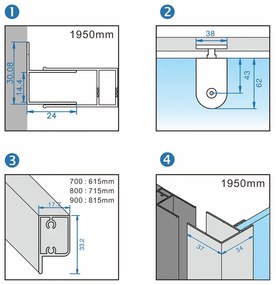 BPS-koupelny Čtvercový sprchový kout HYD-OK04B 80x80 černá/transparent