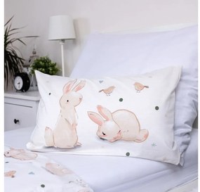 Bavlněné povlečení do postýlky BUNNIES bílé Rozměr povlečení: 40 x 60 cm | 100 x 135 cm
