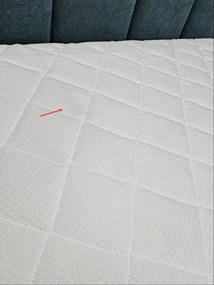 Modrá čalouněná dvoulůžková postel s úložným prostorem s matrací/s topperem 180x200 cm Elva Bold Line - II. jakost – Bonami Selection