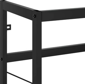 Koupelnový regál pod umyvadlo černý 59 x 38 x 83 cm železo 338500