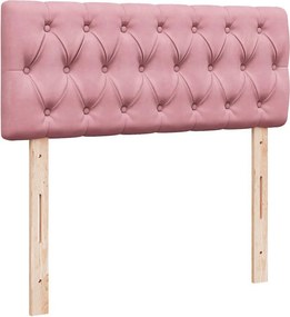 Box spring postel s matrací růžová 120x190 cm samet 3287697