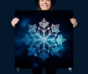 Plakát - Mandala ledová sněhová vločka FeelHappy.cz Velikost plakátu: 100 x 100 cm