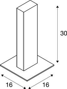 LA 232155 H-POL svítidlo venkovní 8W LED 3000K antracit 30cm - BIG WHITE (SLV)