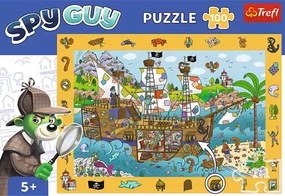 Trefl - Puzzle - Puzzle s hledáním obrázků Spy Guy: Pirátská loď / 100