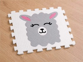 Hrací puzzle podložka do dětského pokoje LAMA Zvolte barvu: Světle šedá