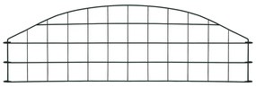 vidaXL Obloukový zahradní plot 77,3 x 26 cm zelený