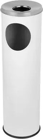 ALDA Cigarette Pillar bílá / Odpadkový koš s popelníkem / 15 l / lakov