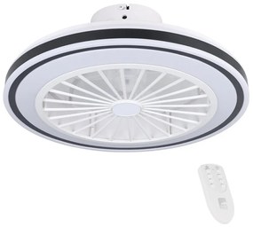 Eglo | Eglo 35182-LED Stmívatelný stropní ventilátor FRANA LED/25,5W/230V bílá/černá+DO | EG35182