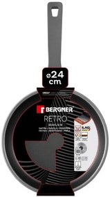 Pánev s nepřilnavým povrchem Bergner RETRO / Ø 24 cm / černá