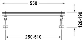 Duravit - nohy pro akrylátové vany, 3 ks, D 790105000000000