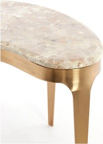 Konferenční stolek s mramorovou deskou v bronzové barvě/taupe 39x65 cm Giulio – Light &amp; Living
