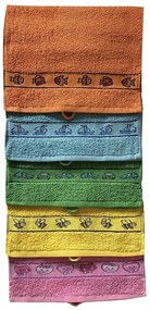 Bavlněný ručník pro děti v různých barvách s dětským motivem 30/50 modrý