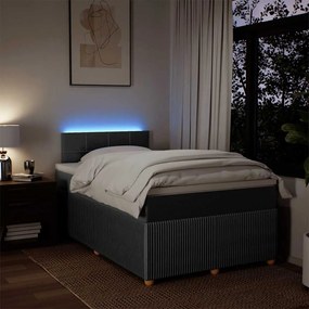 Box spring postel s matrací tmavě šedá 120x200 cm textil 3289724