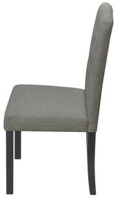 Jídelní židle 6 ks šedé textil - Default Title