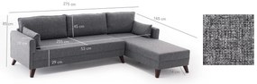 Hanah Home Designová pohovka BELLA šedá pravá 275 cm 825BLC1502