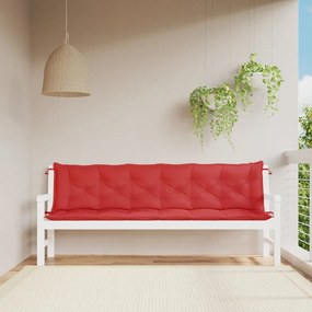 vidaXL Podušky na zahradní lavici 2 ks 200x50x7cm látka oxford [361738] Barva: Červená