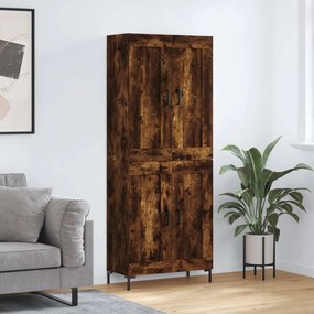 Skříň highboard kouřový dub 69,5 x 34 x 180 cm kompozitní dřevo 3199686