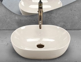 Rea Lisa, umyvadlo na desku 490x350x140 mm, ecru lesklá, REA-U4591