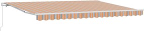 Stahovací markýza Vícebarevný 450 × 300 cm Polyester a hliník 3330927