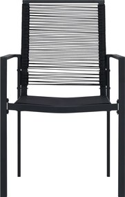 vidaXL Zahradní židle 4 ks PVC ratan černé [312172]