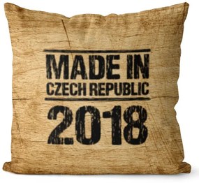 Polštář Made In + rok (Velikost: 55 x 55 cm, rok: 2018)