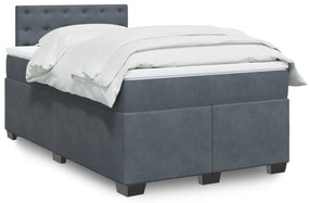 Box spring postel s matrací tmavě šedý 120x190 cm samet 3286271