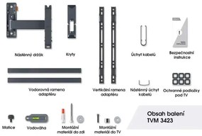 TVM 3423 - Robustní držák s flexibilním ramenem | TV 32"-65" | Nosnost 25Kg