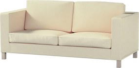 Potah na pohovku IKEA  Karlanda rozkládací, krátký barva krémová látka lesklé, pletený vzor
