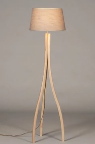 Stojací designová lampa Arbon Dark Taupe and Natur Wood