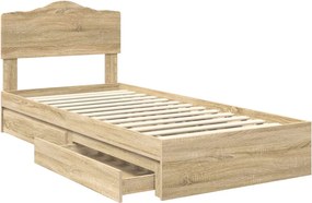 Postel s úložným prostorem se zásuvkou Sonoma dub 70 x 190 cm 3413147