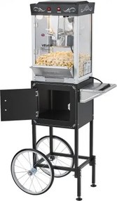 Výrobník popcornu s vozíkem, Konvice z nerezové oceli o objemu 0,2 kg VEVOR – Černá