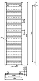 Bruckner - Koupelnový radiátor ALBRECHT 765W/230V 60x157 cm bílá
