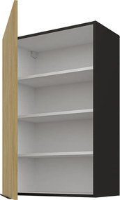 CREMONA cc | horní skříňka 60 G-90 1F policová | 60 cm | VYSOKÁ | černá/cremona