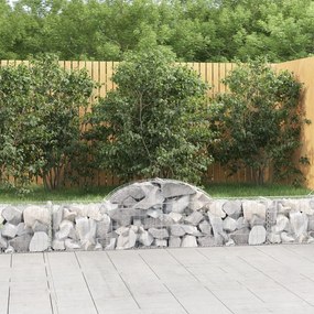 Klenuté gabionové koše 3 ks 200x30x40/60 cm pozinkované železo 3146048