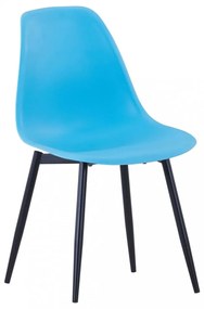 Jídelní židle 6 ks plast / kov Dekorhome Bílá