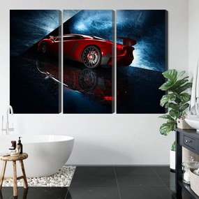 Vícedílný obraz Sportovní Auto Na Abstraktní Pozadí Nedostatek Nedostatek Plátno Canvas 120x80
