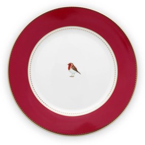 Pip Studio Love Birds talíř Ø 21cm, červený (snídaňový talíř)