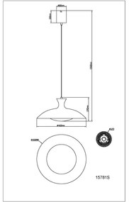 Globo 15781S - LED Lustr na lanku ROCHA LED/18W/230V 3000/4000/6000K