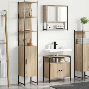 Sada koupelnového nábytku 3 ks Sonoma dub 33 x 33 x 185,5 cm 3399400
