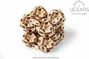 Ugears 3D dřevěné mechanické puzzle Kostka Flexi / od 14 let / 144 díl