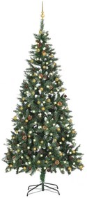 Umělý vánoční stromek s LED diodami a sadou koulí 210 cm,  3077801 HangarStore.cz